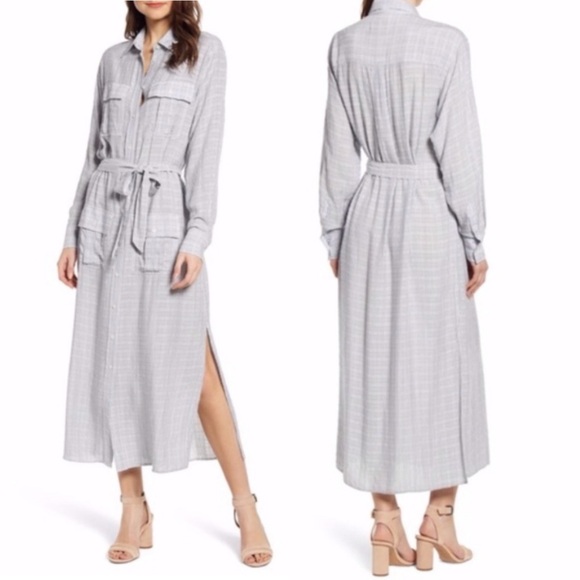 Current/Elliott | Dresses | Current Elliott Ana Crosshatch Shirt Dress ...